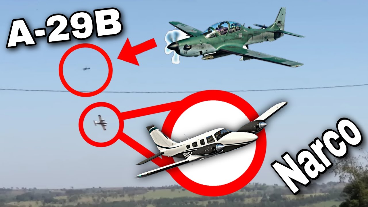 A-29 SUPER TUCANO DERRIBA UN AVIÓN NARCO EN BRASIL - YouTube
