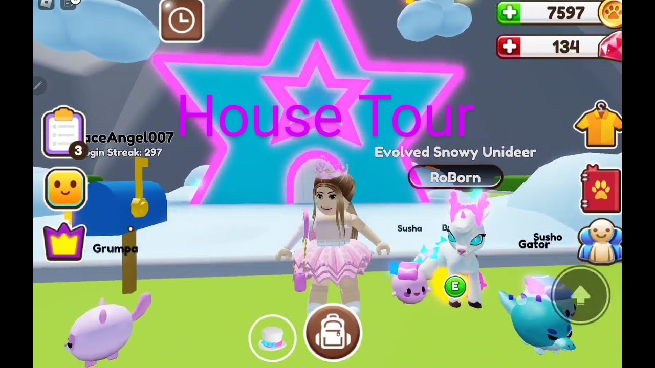Roblox RoPets Superstar House Tour with Interactive Furniture! Making ...