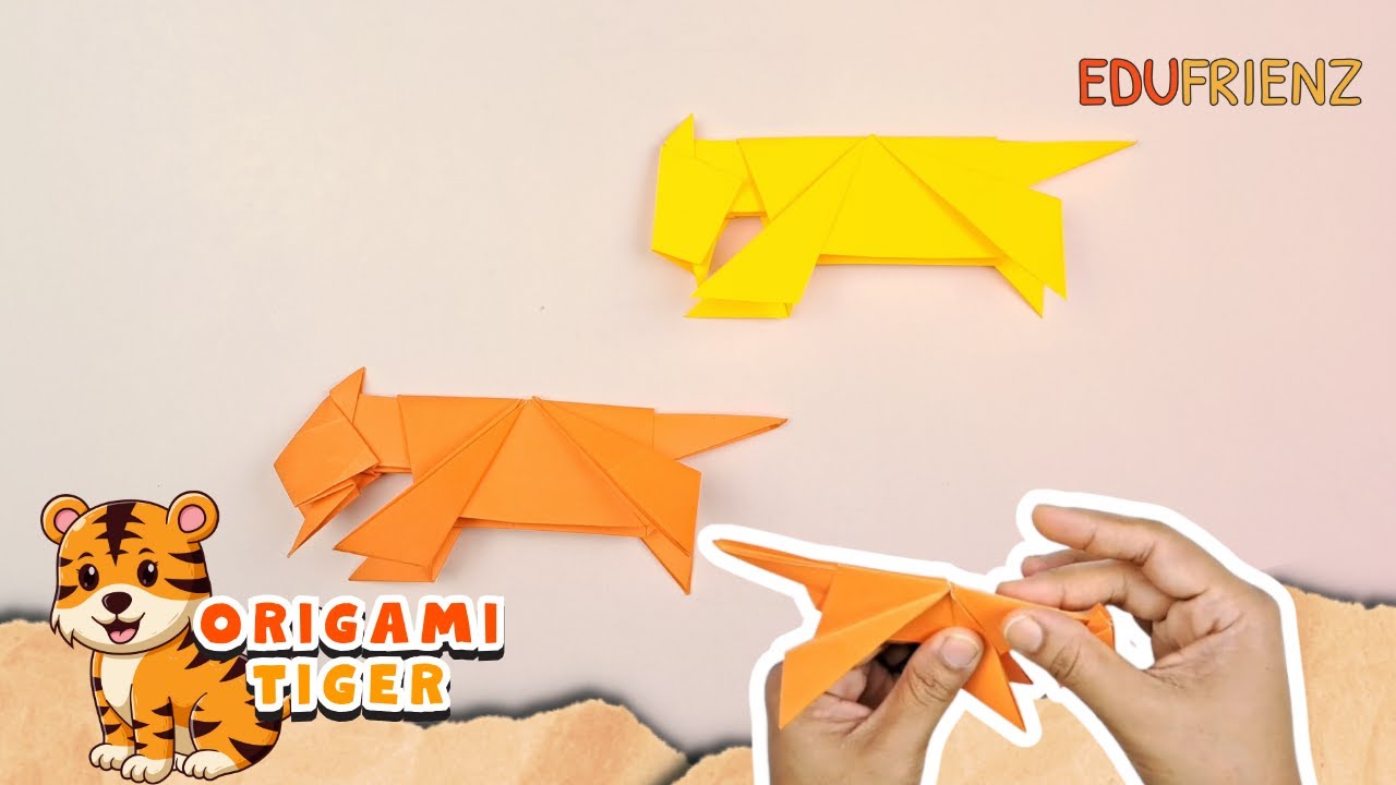 Easy Origami Tiger Tutorial | Origami Paper Craft - YouTube