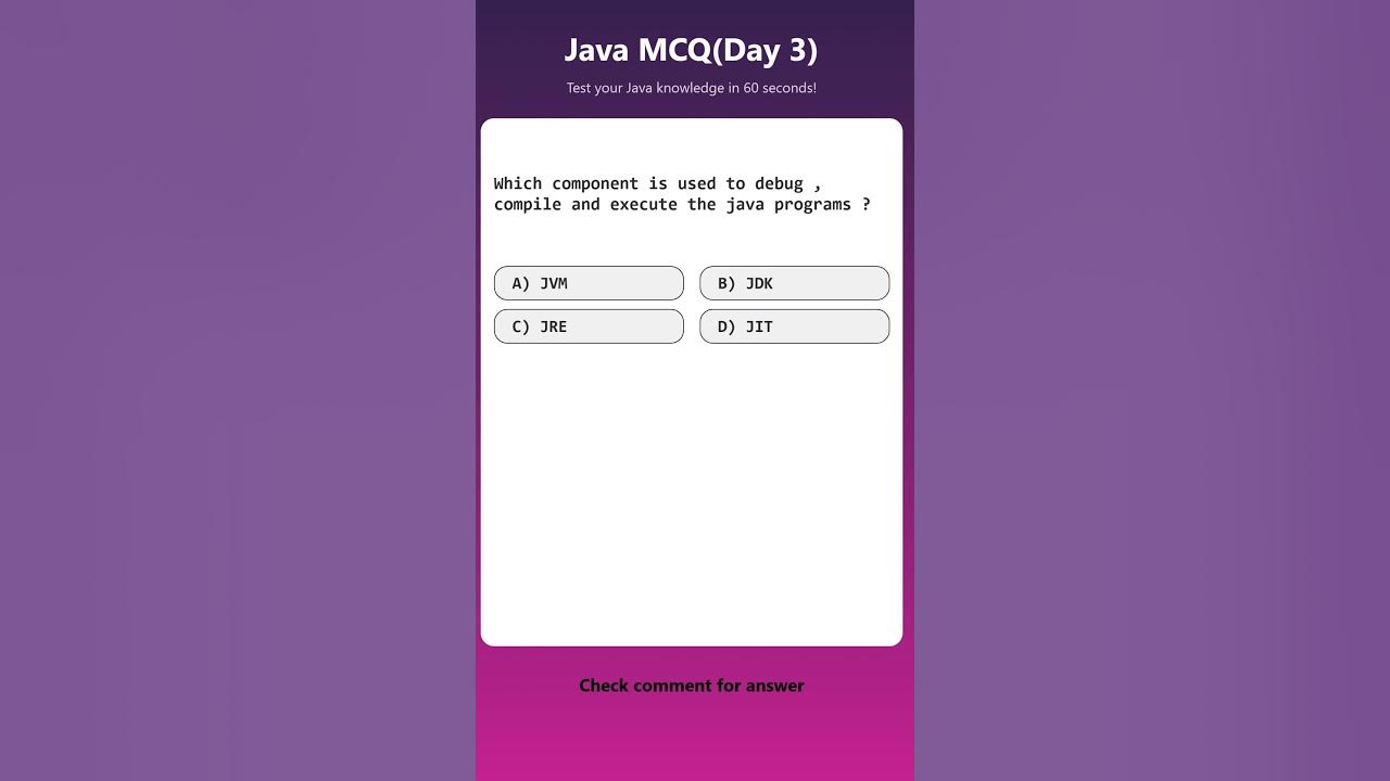 Core Java MCQ, Java Basic - YouTube