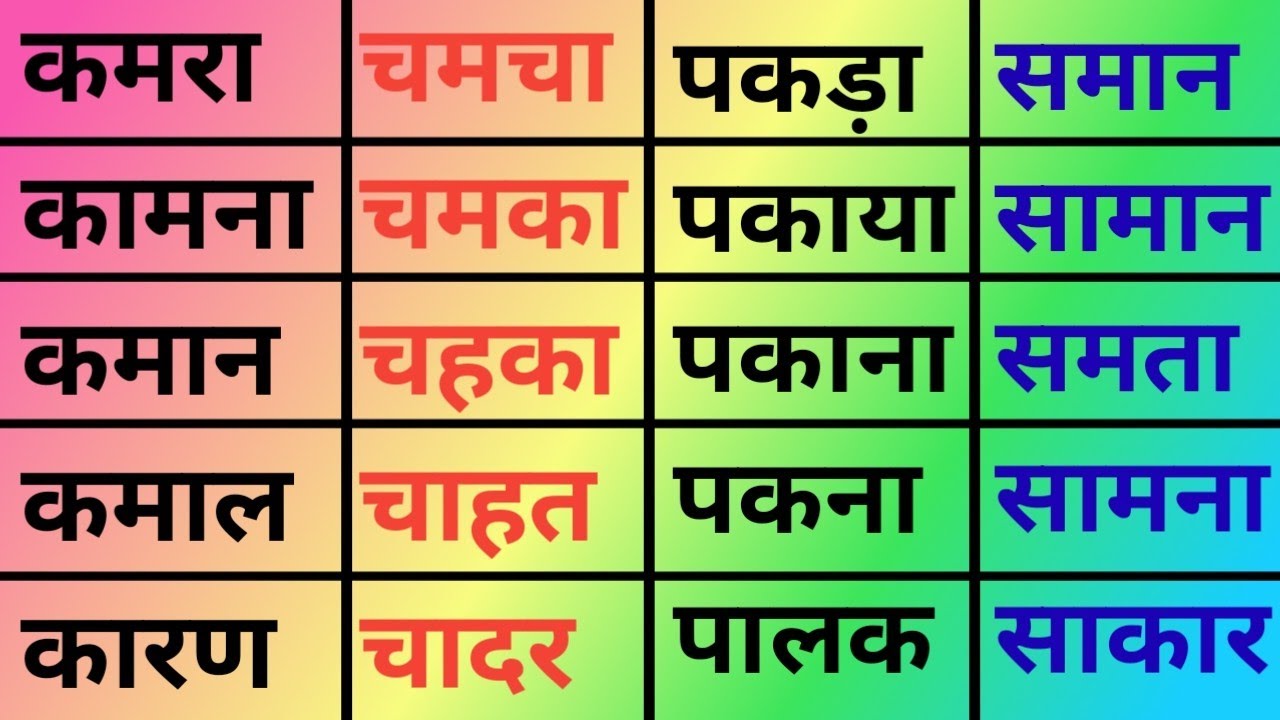 "आ" की मात्रा शब्दमात्रा, How to learn Hindi matra words - YouTube