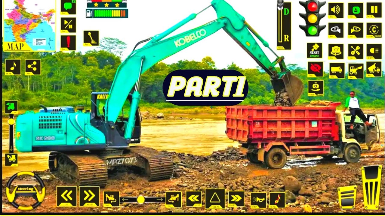 Road construction jcb simulator|| construction simul - YouTube