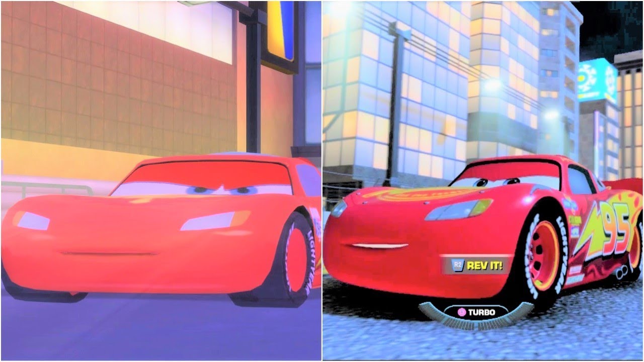 Cars 2, Cars 3 Lightning McQueen Racing on the Tokyo Race Track - YouTube