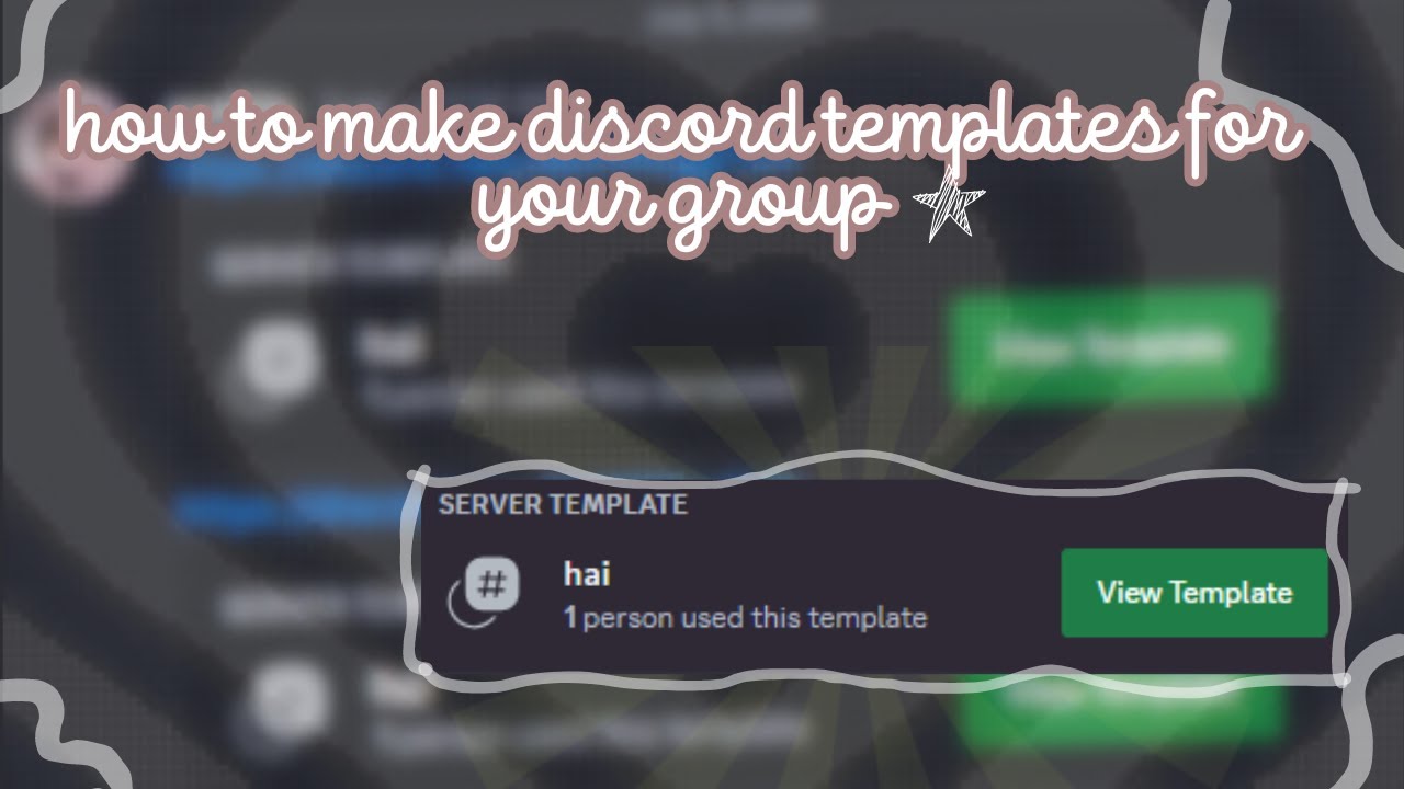 [DISCORD TUTORIAL] HOW TO MAKE DISCORD TEMPLATES FOR YOUR GROUP *2024 ...