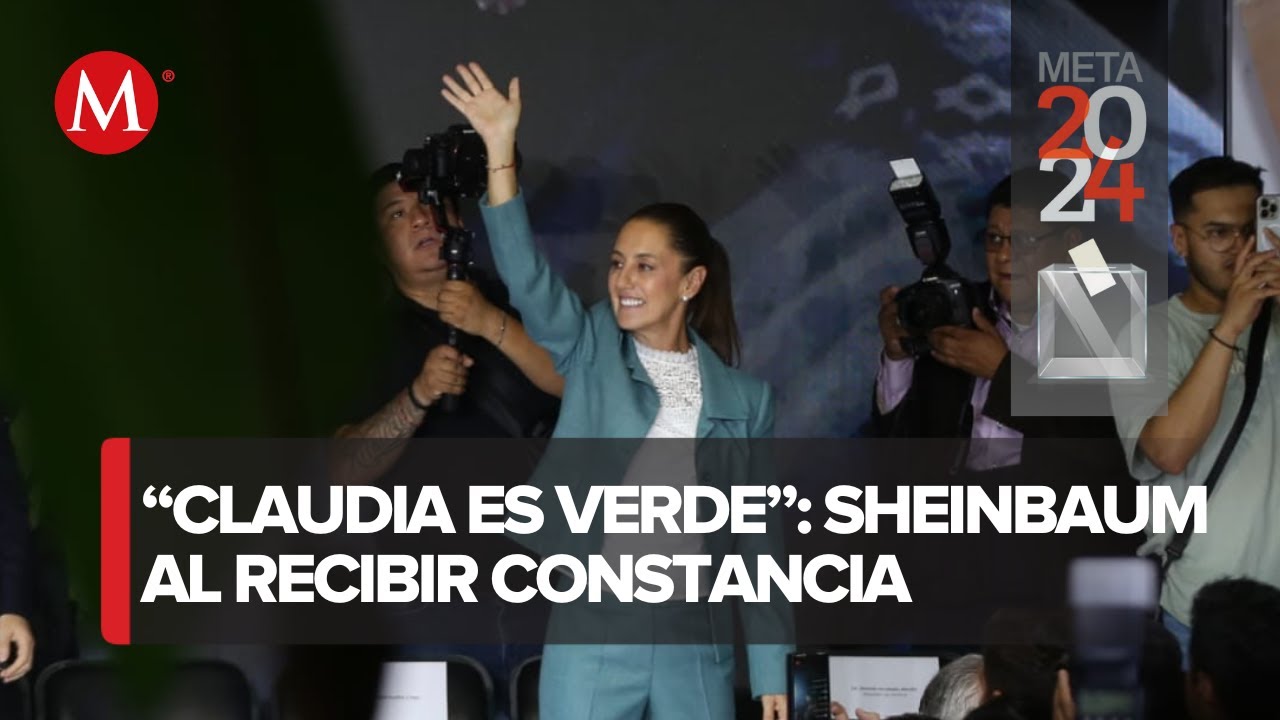Claudia Sheinbaum da mensaje tras recibir constancia del Partido Verde ...