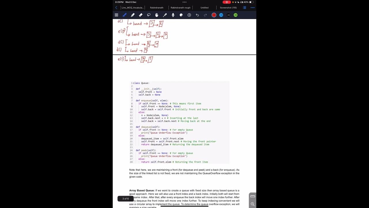 CSE220: Class Recording (Queue) - YouTube