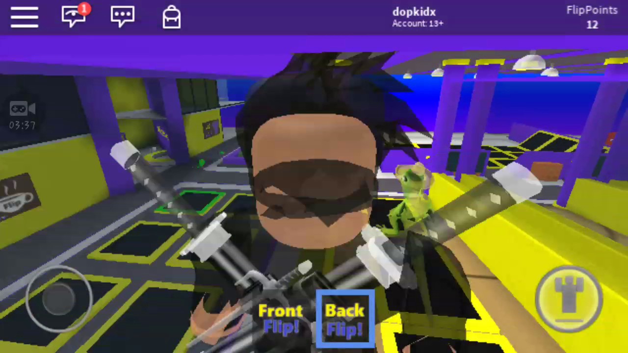 (ROBLOX)FLIP! Trampoline Sports!)#1 OMG I FOUND A GLITCH! - YouTube