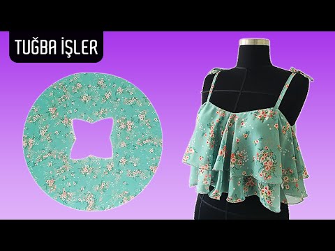Kat Kat Askılı Şifon Bluz Kesimi ve Dikimi | Tuğba İşler