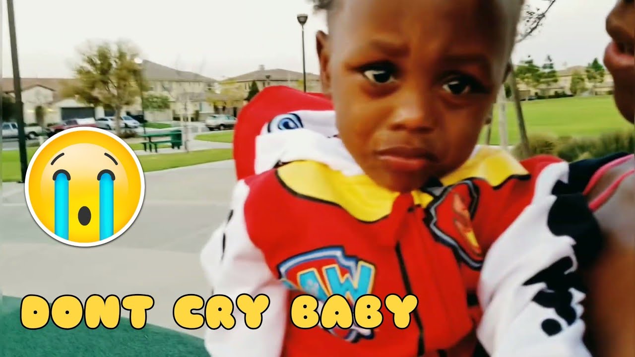 Baby Josiah Cries over Swings at the Park Playground - YouTube
