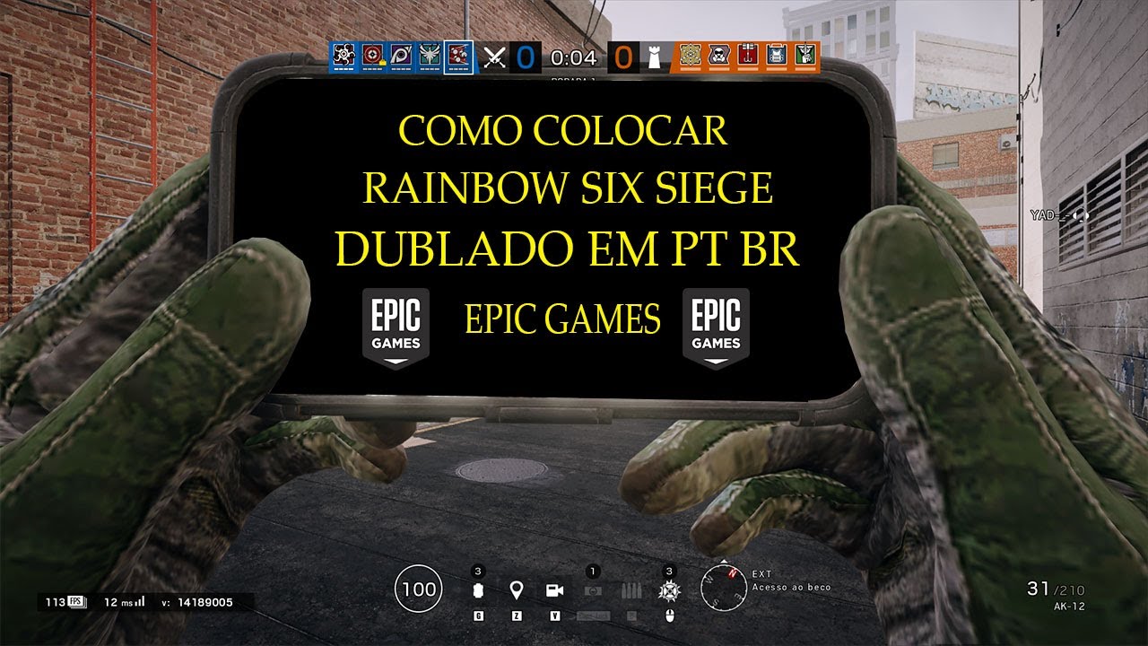 COMO COLOCAR RAINBOW SIX DUBLADO PT-BR NA ( STEAM E EPIC GAMES ) - YouTube
