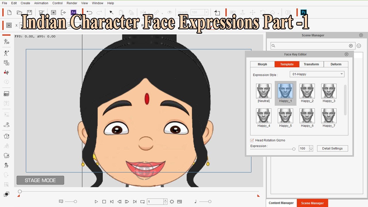 Indian character face Expressions in Cartoon Animator 4 Part 1 | Full ...