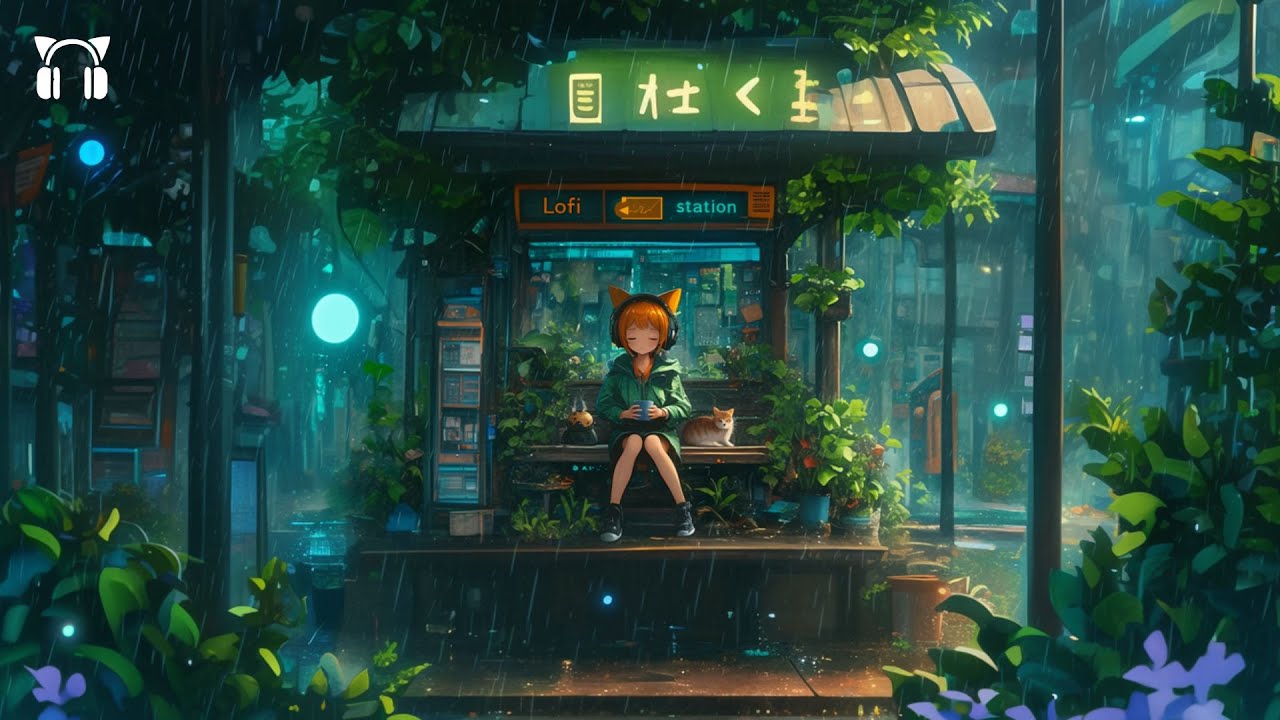 1 Hour Rainy Day ☔ Chilling Your Mood 🎧 Chill Lo-fi Hip Hop to Study ...