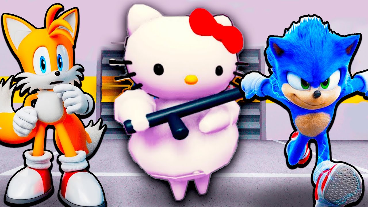 HELLO KITTY BARRY'S PRISON RUN! Escape With Sonic & Tails! - YouTube