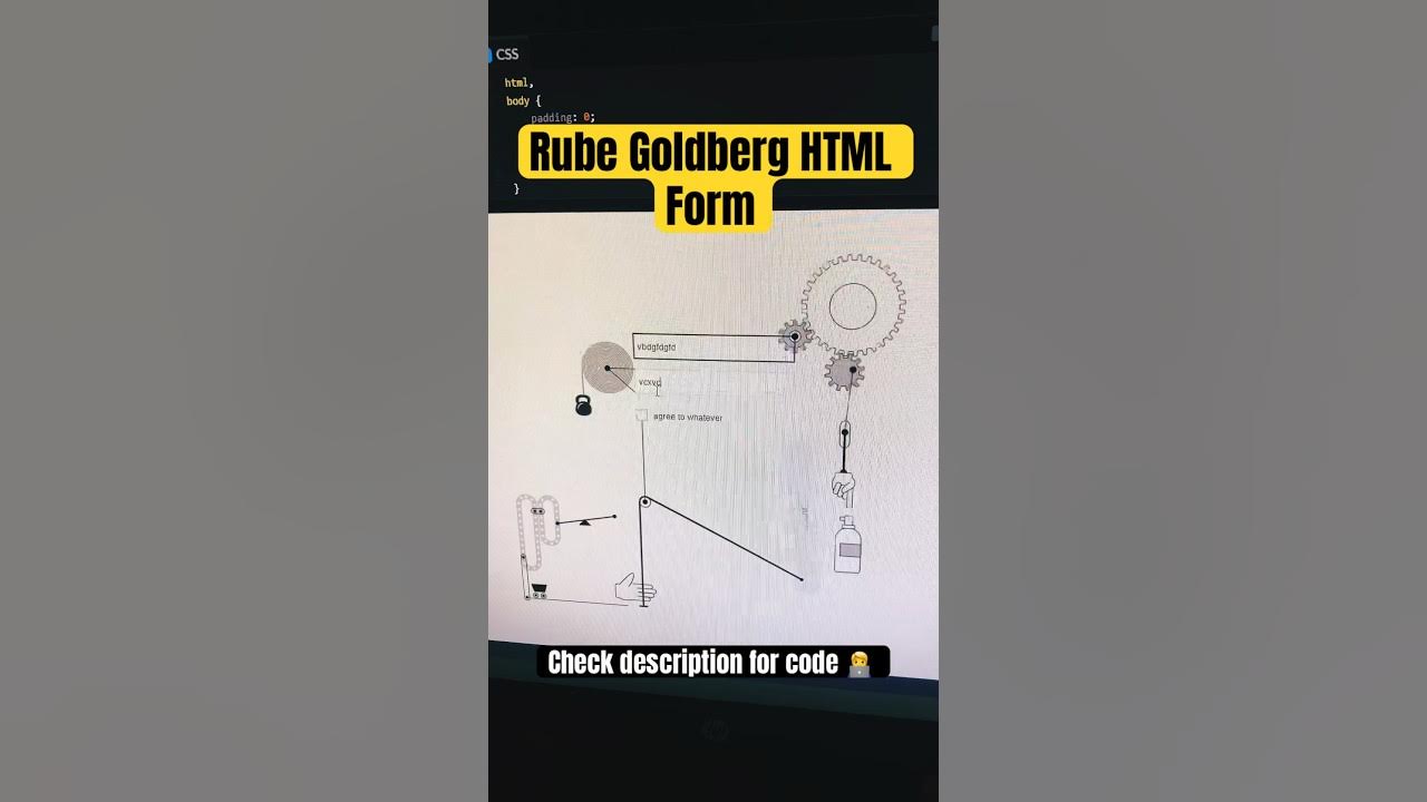 Rube Goldberg HTML Form | HTML CSS #shorts - YouTube