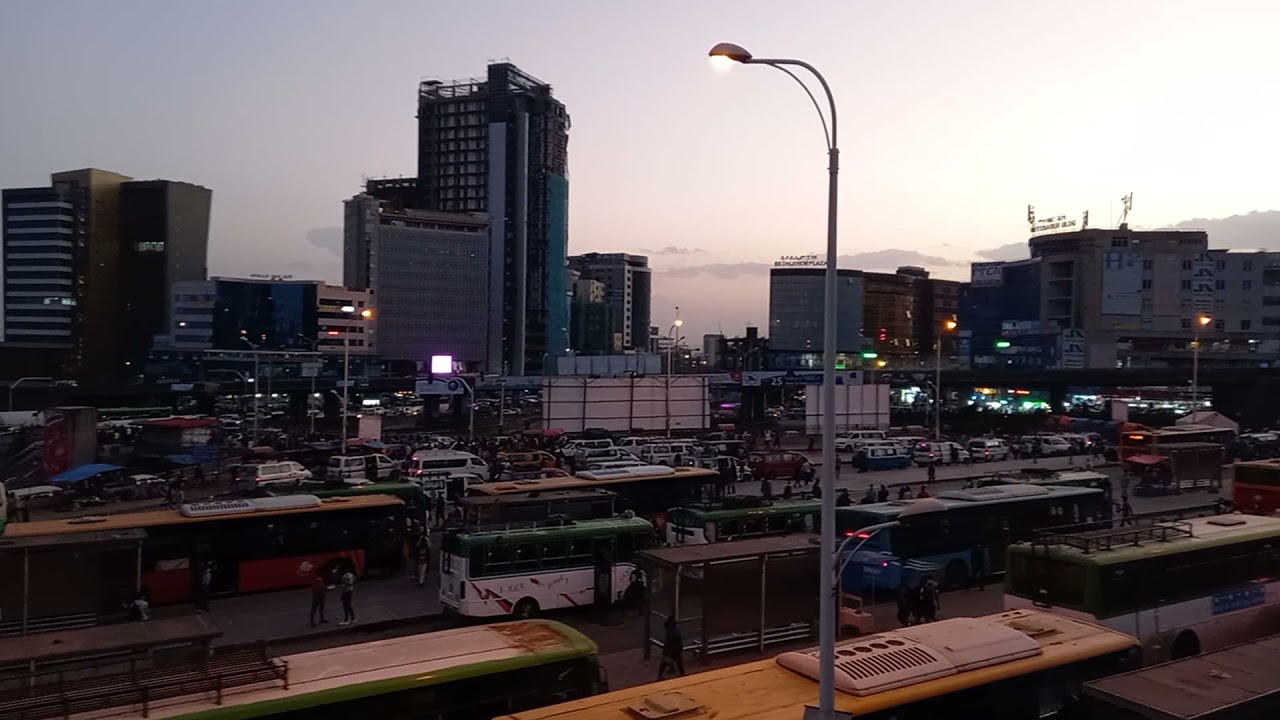 Addis Ababa biggest city bus terminal(Megenagna) - YouTube