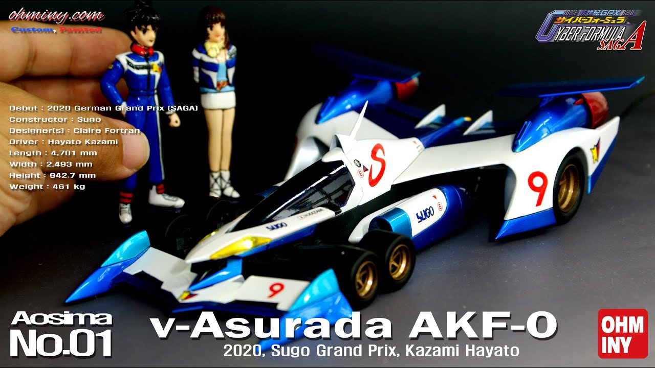 [Aoshima No.01] Cyber Formula SAGA v-Asurada AKF-0 Full Paint Build ...