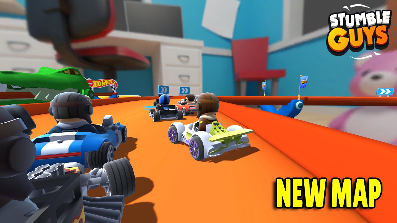 Stumble Guys NEW Map Hot Wheel Hustle 😱😱 Stumble Guys Custom Party # ...