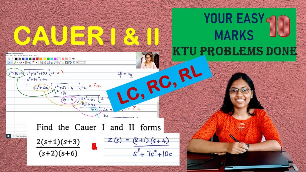 Cauer 1 & Cauer 2 Forms- LC,LR,RC- KTU Qn #EE201 #CIRCUITS - YouTube