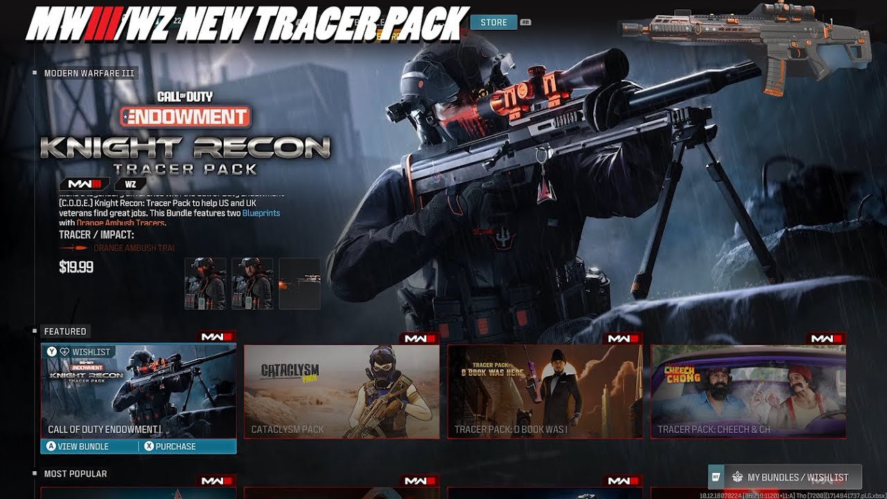 MWIII/WZ-NEW KNIGHT RECON ENDOWMENT TRACER PACK - YouTube