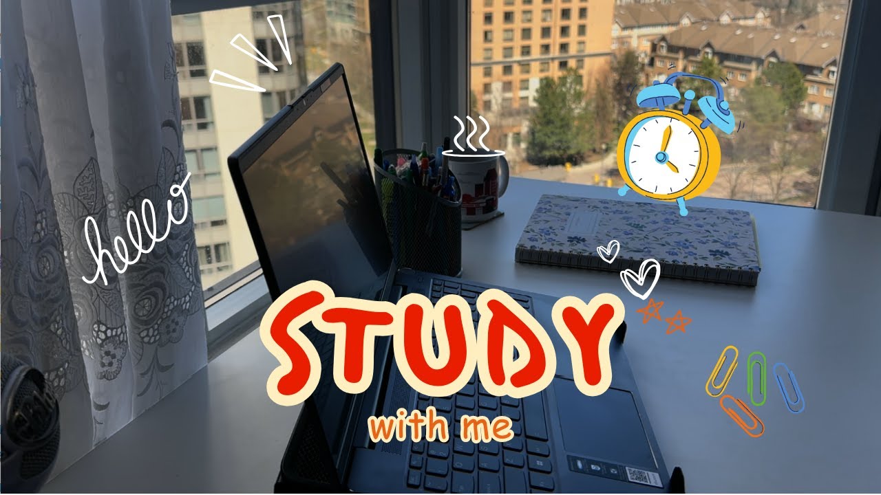 Study with Me | Calming Rain Sound | Pomodoro Clock | 2*25-mins Sessions - YouTube