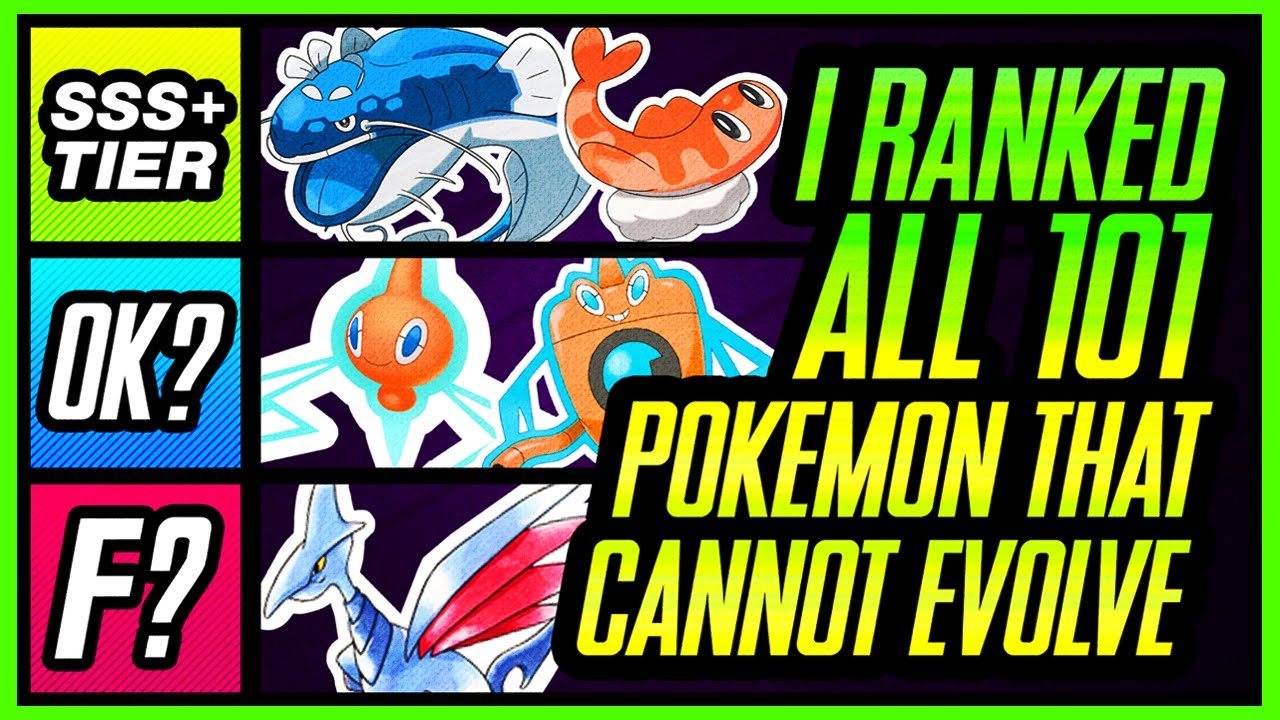 I Ranked ALL 101 Pokemon That DON'T EVOLVE! - YouTube