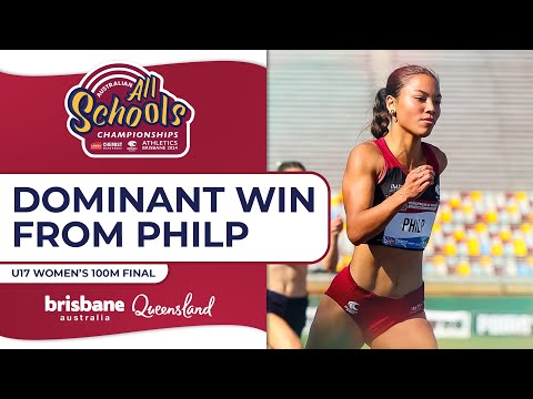 Philp Flies Home in 100m | 2024 Chemist Warehouse Australian All Schools Athletics Championships