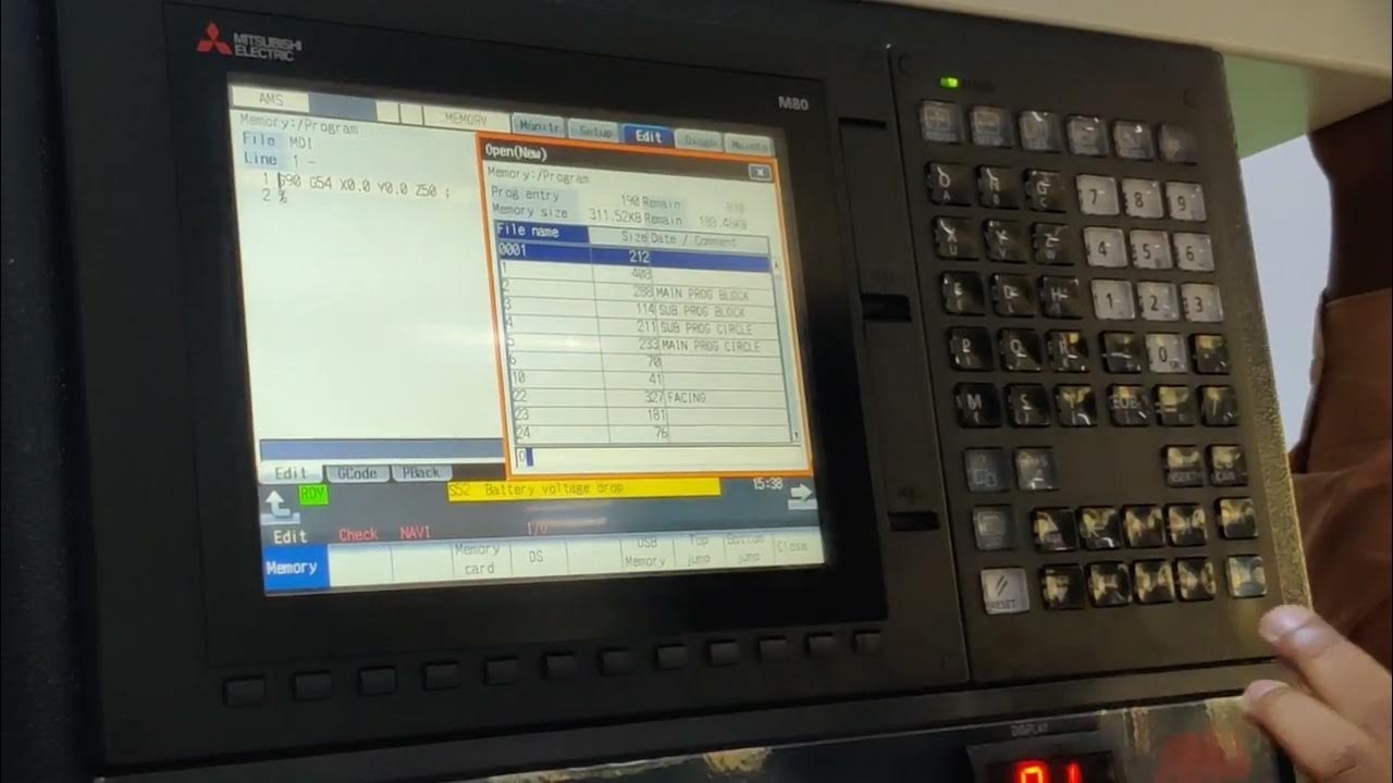 CREATE NEW PROGRAM IN MITSUBISHI M80 CANTROLLER # CNC - YouTube
