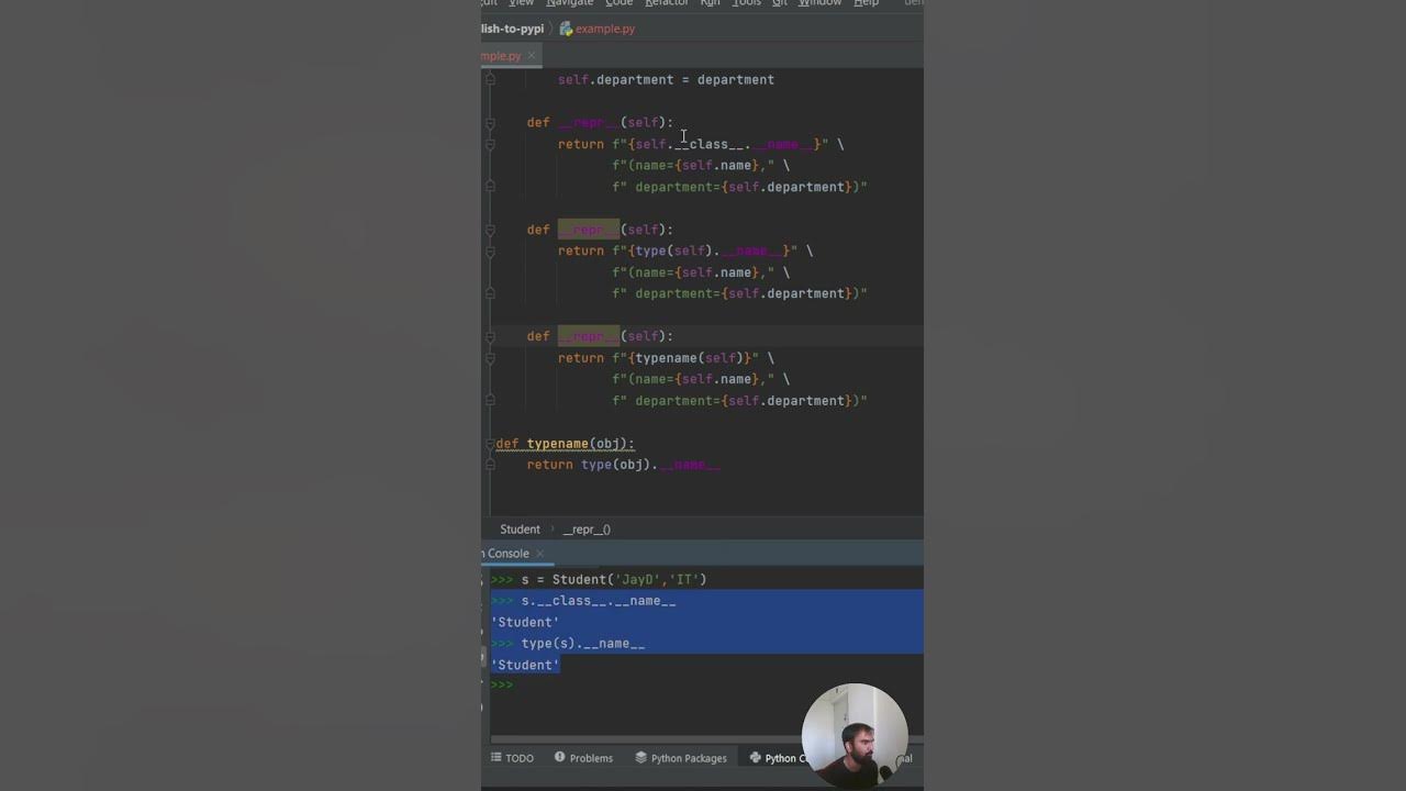 🔥🔥🔥 Best Way To Get ClassName In Python repr dunder/magic method - YouTube