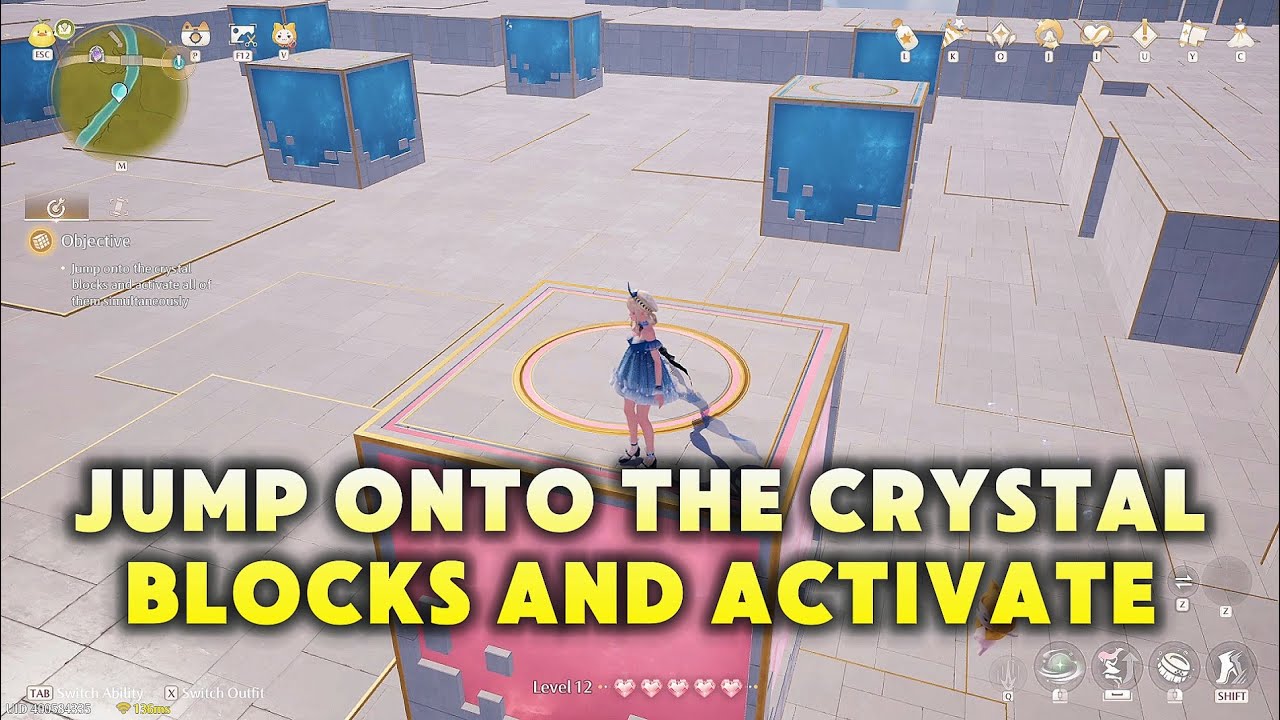 Jump onto the Crystal Blocks and Activate all of them Simultaneously | Infinity Nikki - YouTube