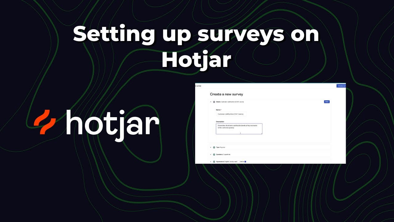 How to set up surveys on Hotjar - YouTube