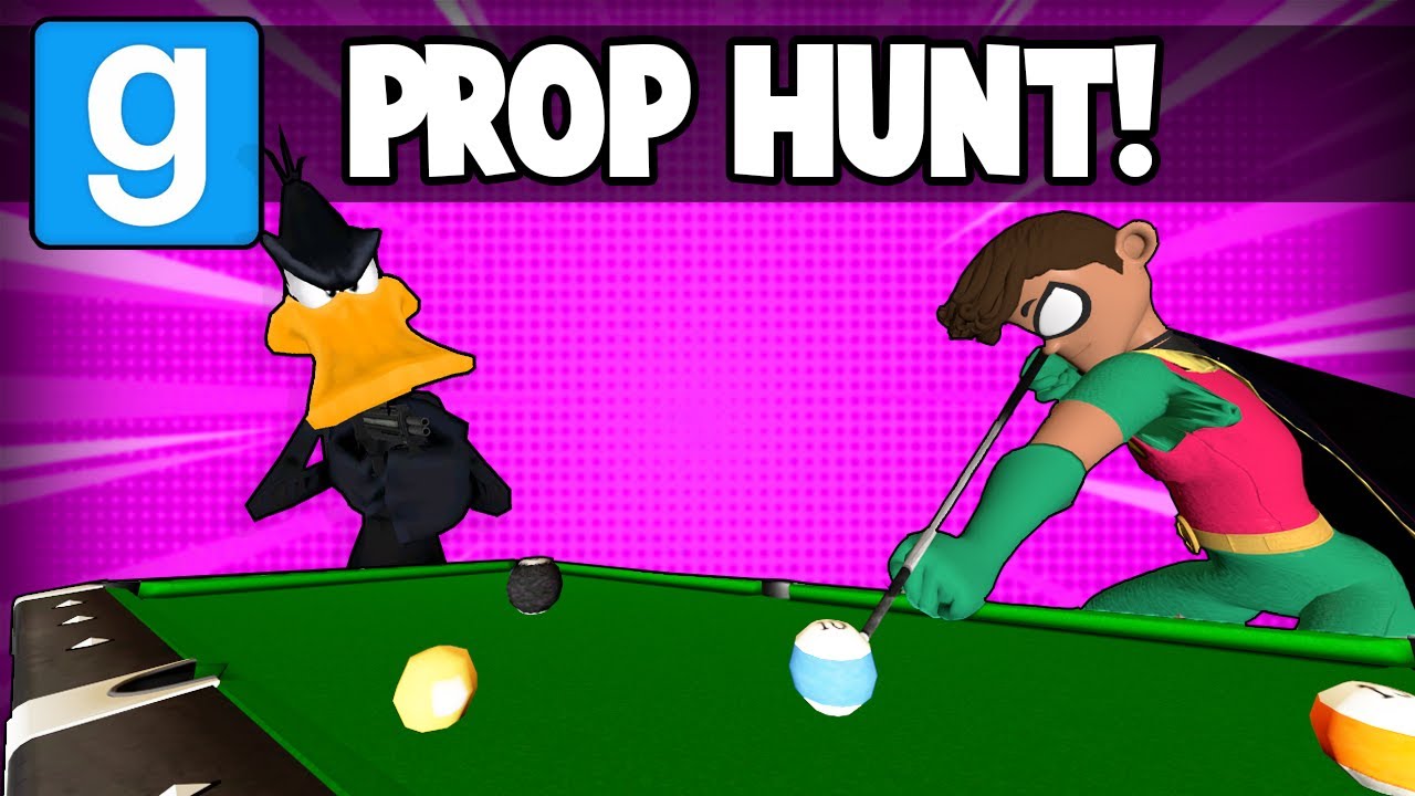 Gmod Prop Hunt Funny Moments - Pool Table Hiding Spot, Random Grenade ...