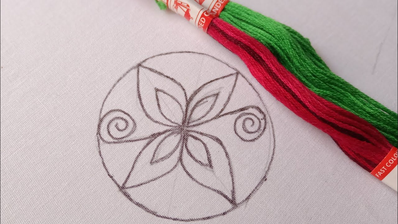 Hand embroidery circle design for dresses, buttonhole stitch hand ...