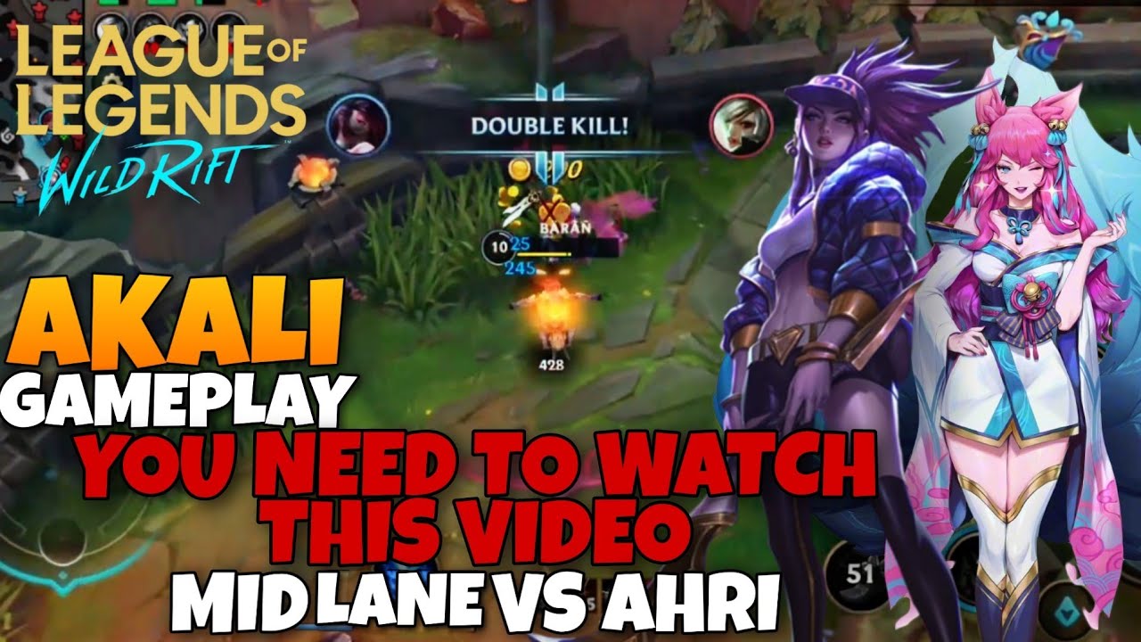 Wild Rift Akali Vs Ahri Gameplay | Wild Rift Akali Build and Runes ...