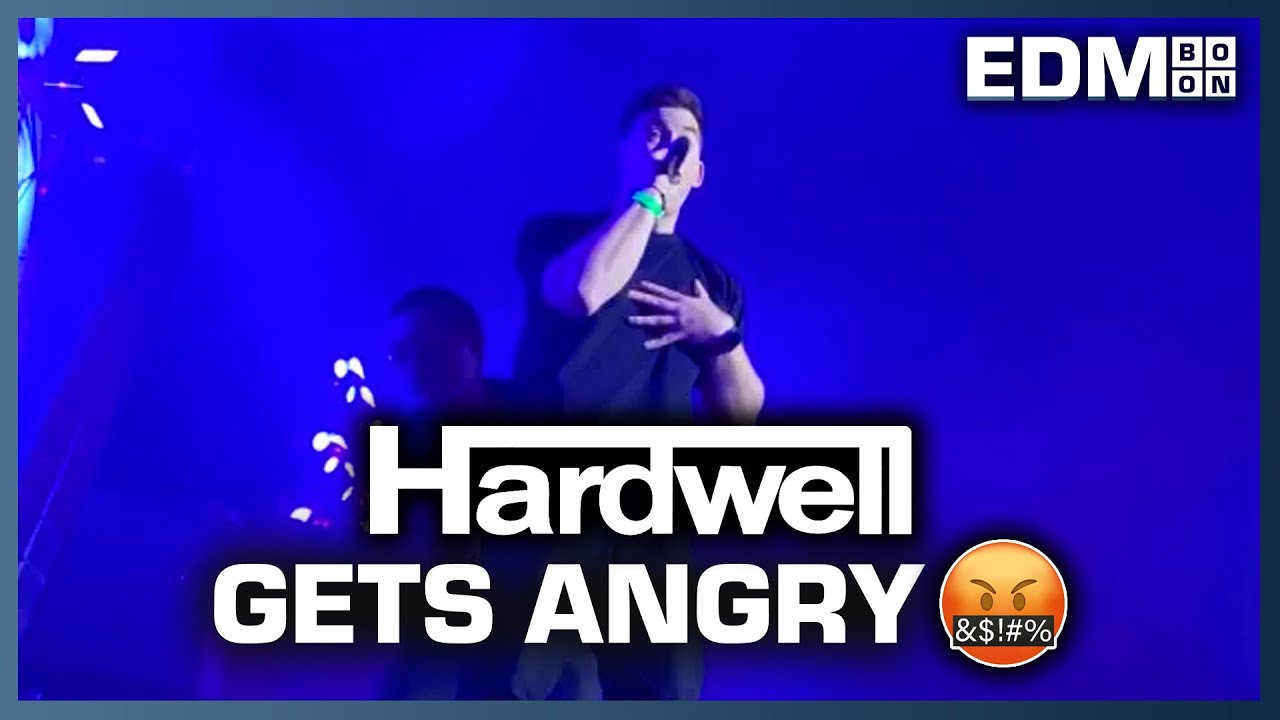 HARDWELL GETS ANGRY AND STOPS DJ SET - YouTube