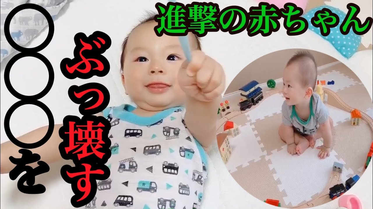 【生後7ヶ月赤ちゃん】進撃の赤ちゃん現る おもちゃをぶっ壊す 第1節 Seven-month-old baby marches to ...
