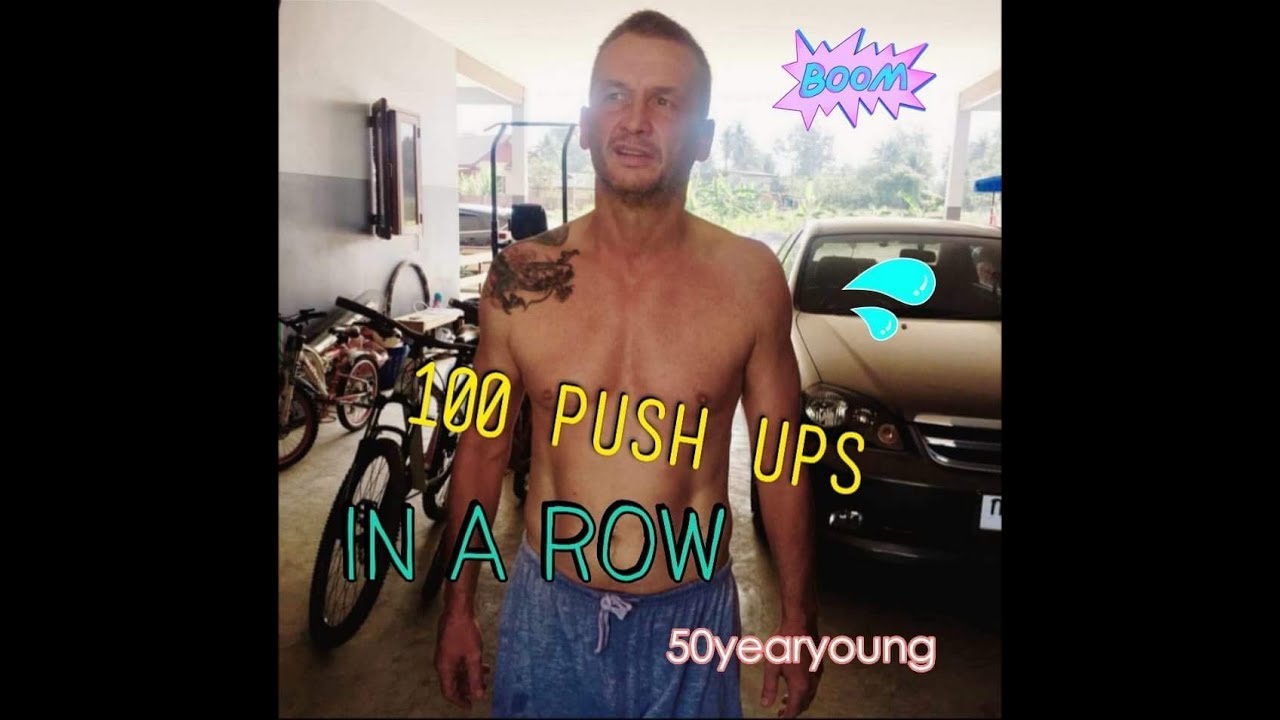 100 push ups in a row by a 50 years young man - YouTube