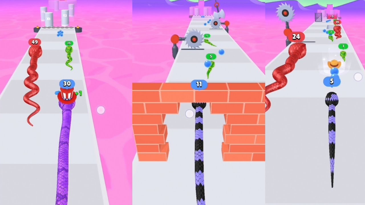 Snake Run Race 21-25 Levels - YouTube