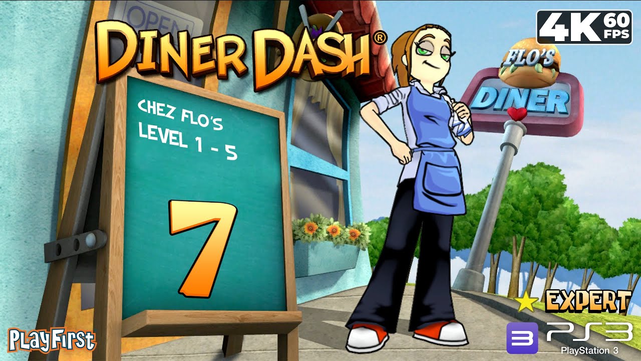 Diner Dash 3D (PlayStation 3) - 4K60 Walkthrough Part 7 - Chez Flo's ...