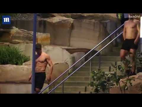 Matty J goes shirtless during workout cutting a ripped figure - YouTube