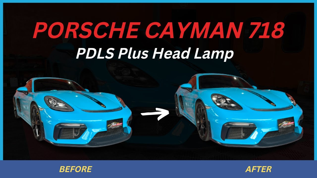 Porsche Cayman 718 PDLS Plus Head Lamp - YouTube