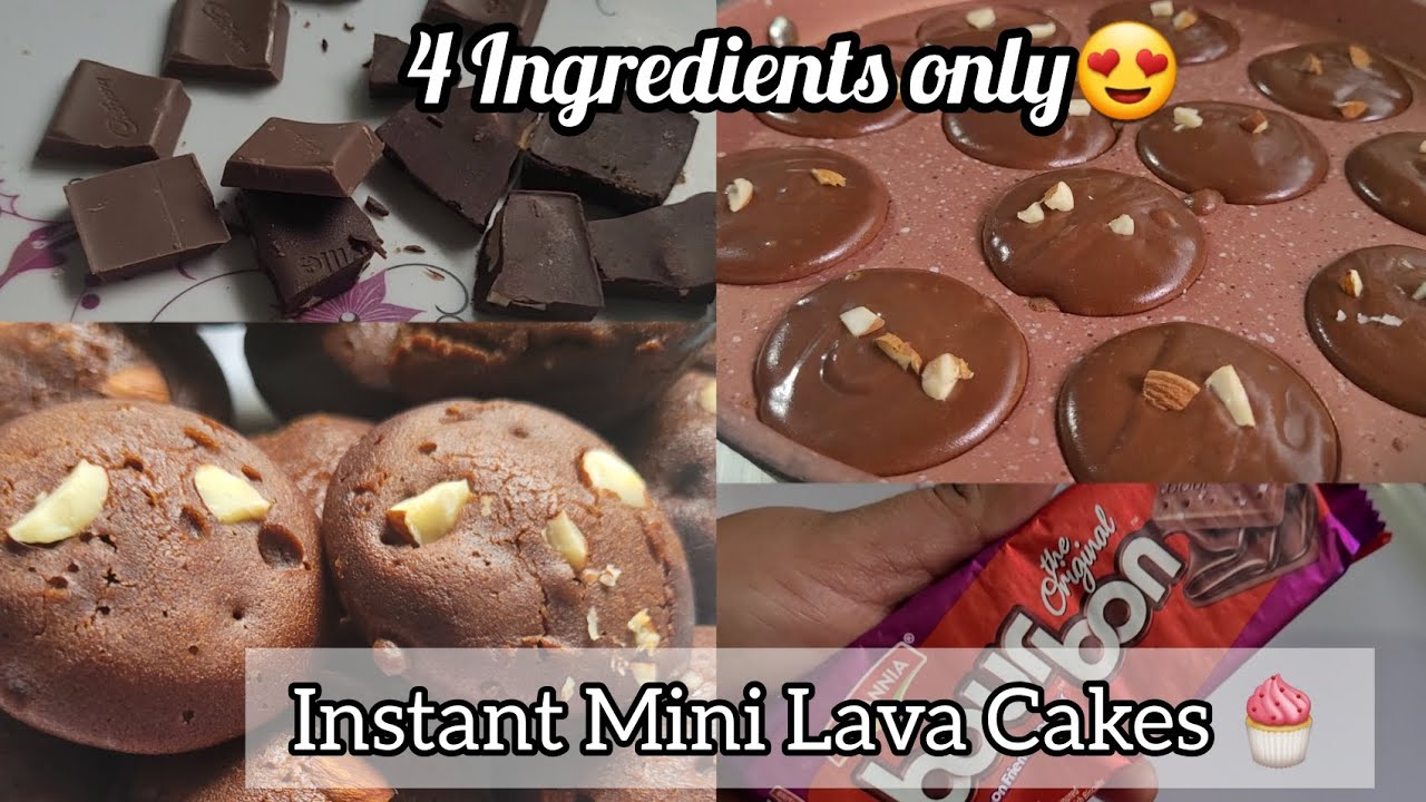 Instant Mini Lava Cakes | फक्त 4 साहित्यामध्ये बनवा टेस्टी लावा केक ...