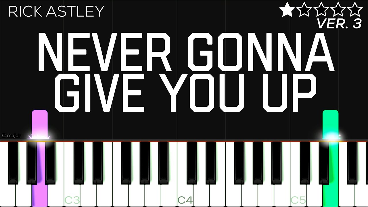 Rick Astley - Never Gonna Give You Up | EASY Piano Tutorial - YouTube