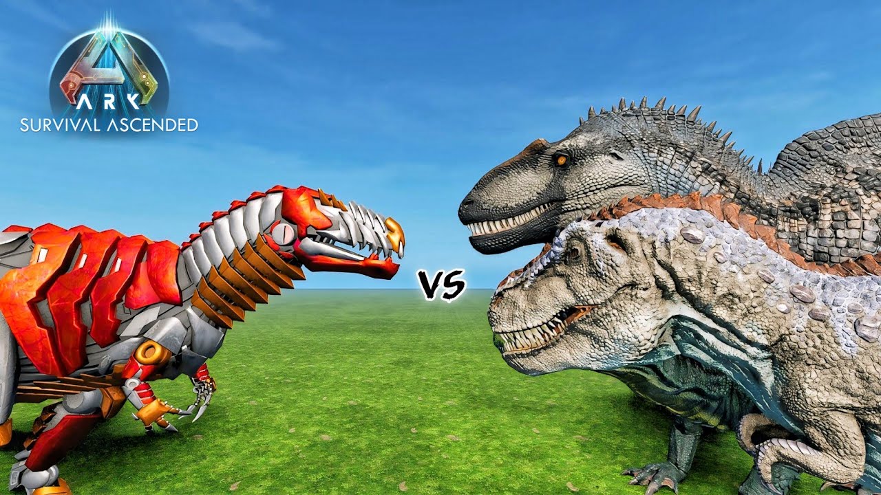 NEW TEK MERAXES VS ARK ASCENDED DINOSAURS | ARK: SURVIVAL ASCENDED ...