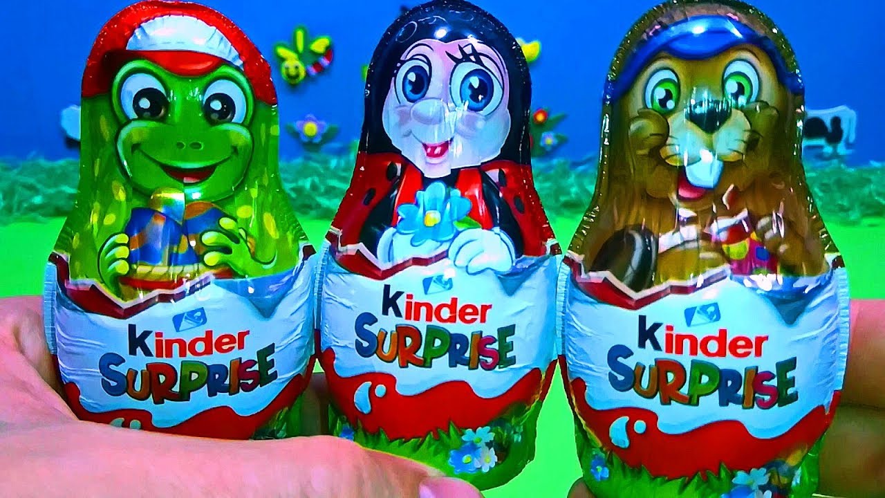 3 Kinder Surprise Easter Figures | Surprise Eggs | Bunny | Frog ...