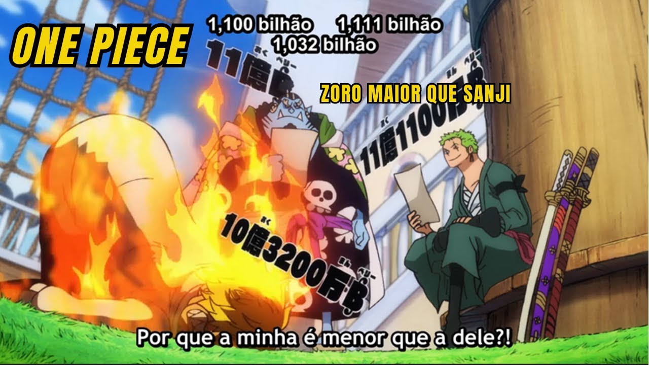 🇧🇷 Novas Recompensas Zoro maior que Sanji - One Piece 1086 - YouTube