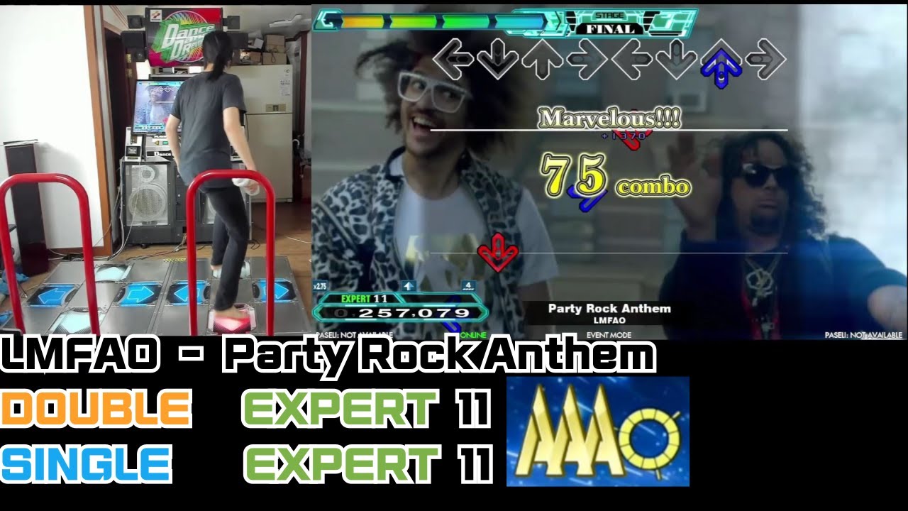 [DDR] Party Rock Anthem - LMFAO DOUBLE SINGLE EXPERT 11 PFC #DDR [HN ...