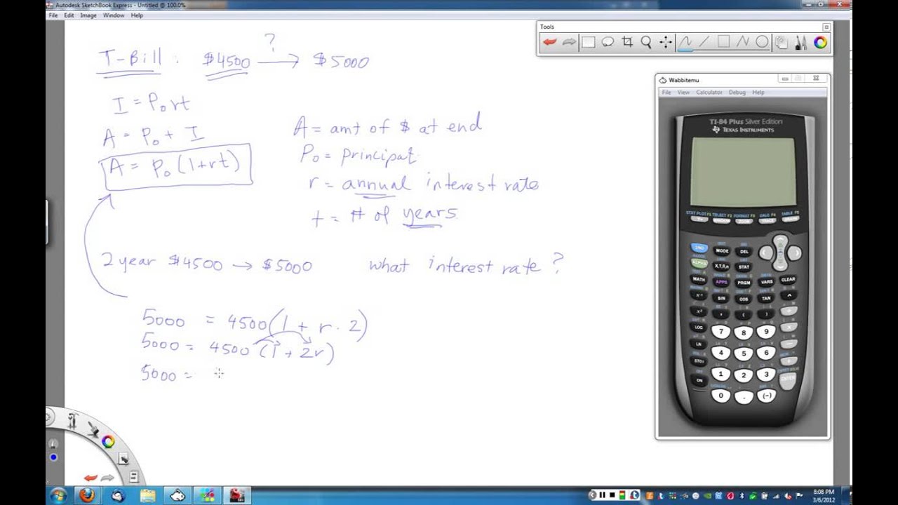 Simple Interest and T Bills - YouTube