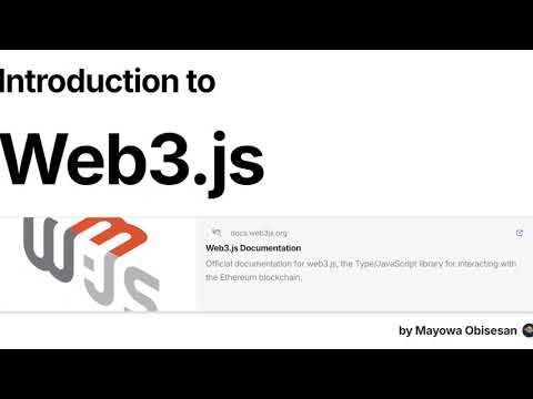 Introduction to web3js - YouTube