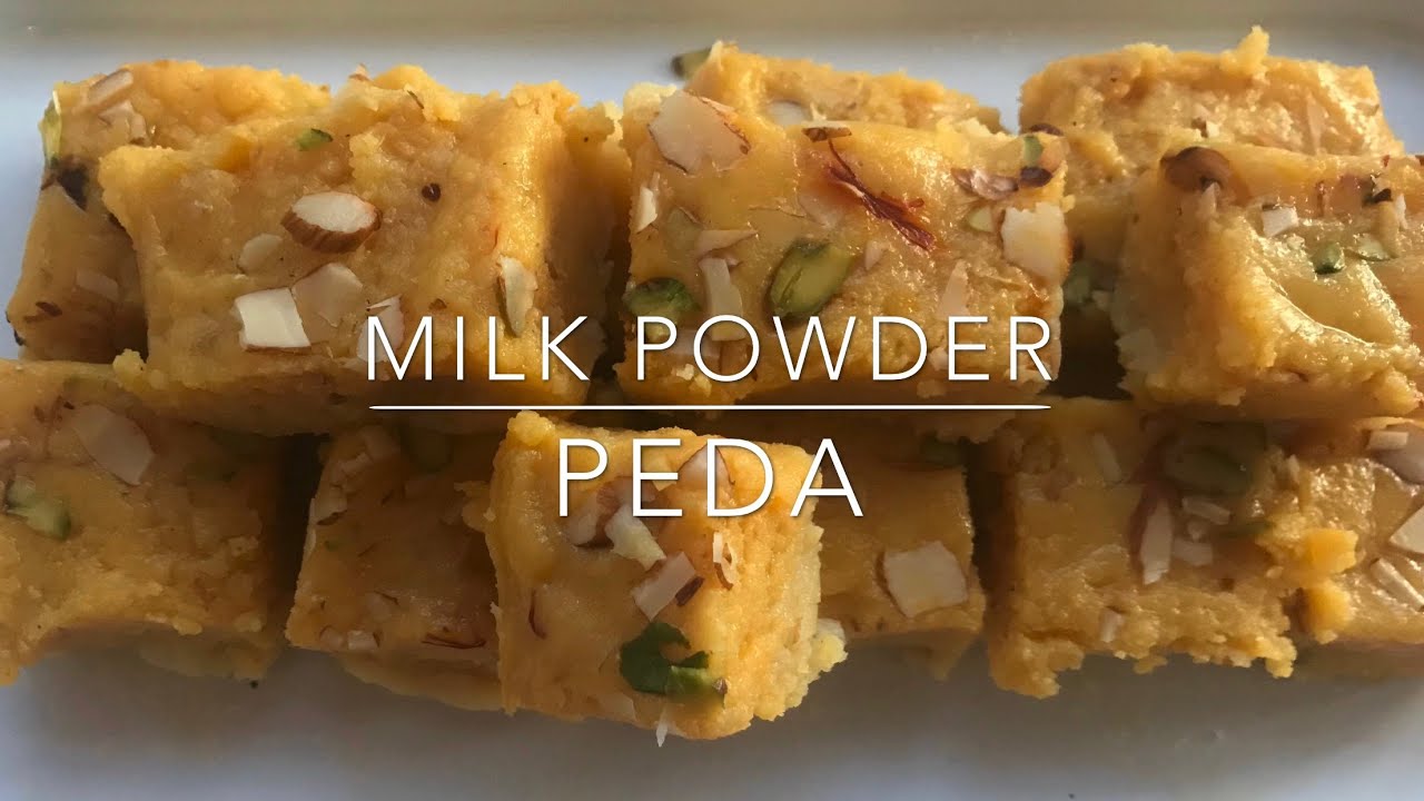 Milk Powder Peda | Double Color Milk Powder Peda Recipe | Milk Powder ...