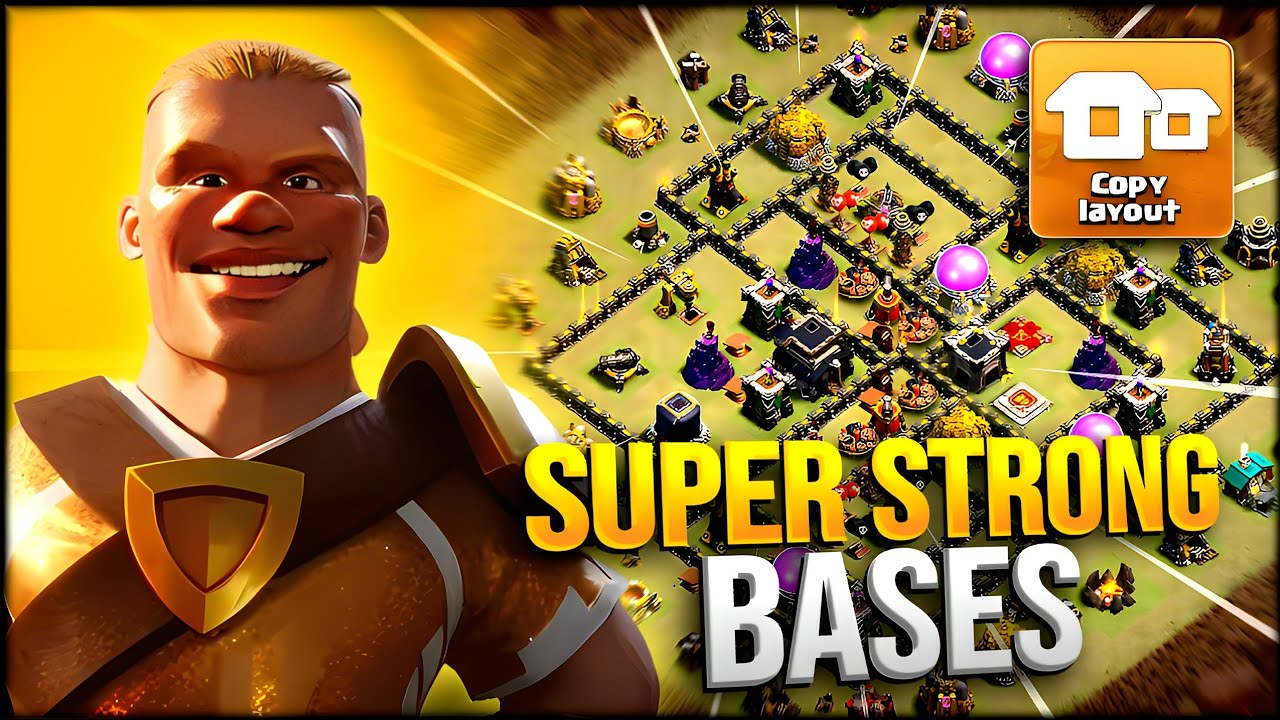 NEW TH9 BASE WITH LINK/SUPER STRONG BASES (Clash of clans) - YouTube